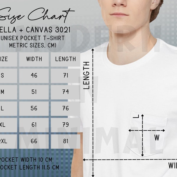 Pocket Sizing Chart - Etsy