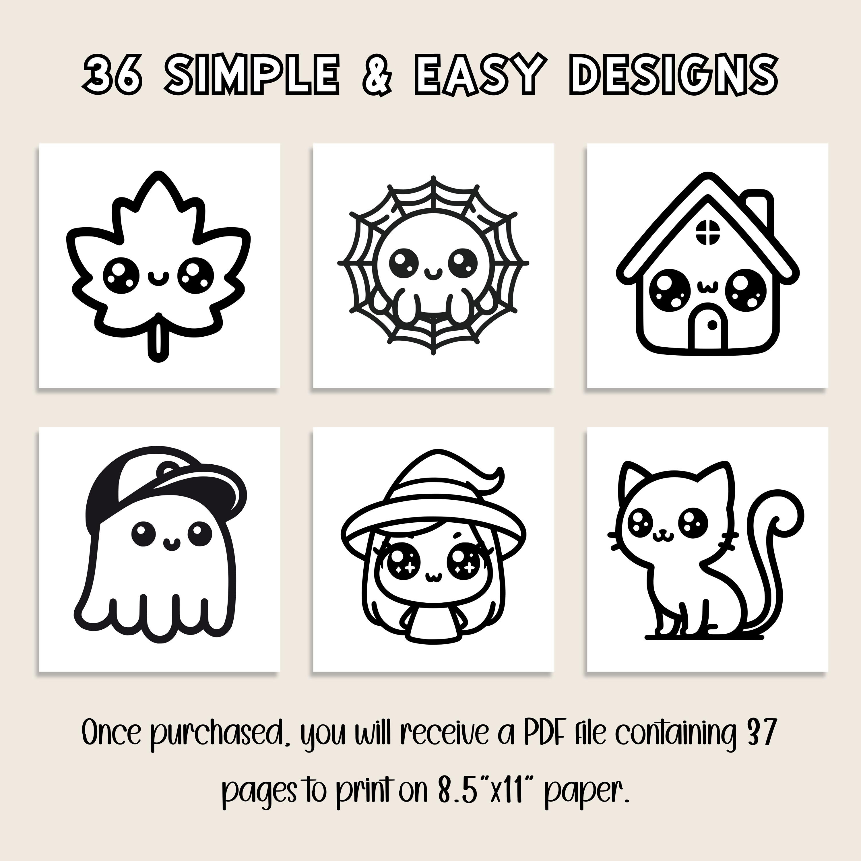36 Simple & Fun Halloween Coloring Pages for Kids Bold and Easy ...