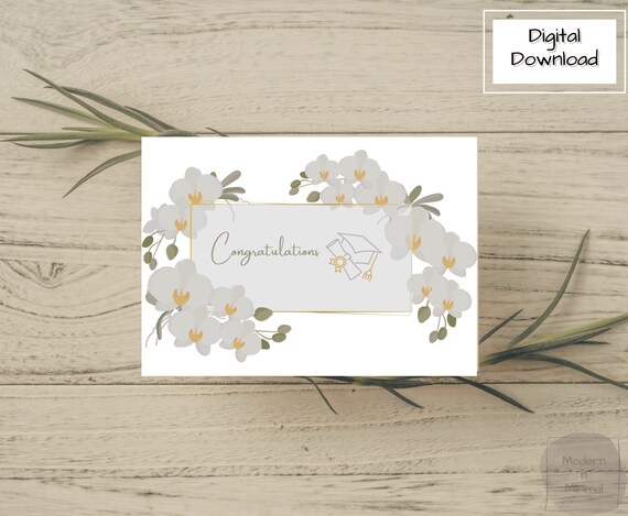 Graduation Printable Greeting Card Instant Download PDF 5x7 | Etsy