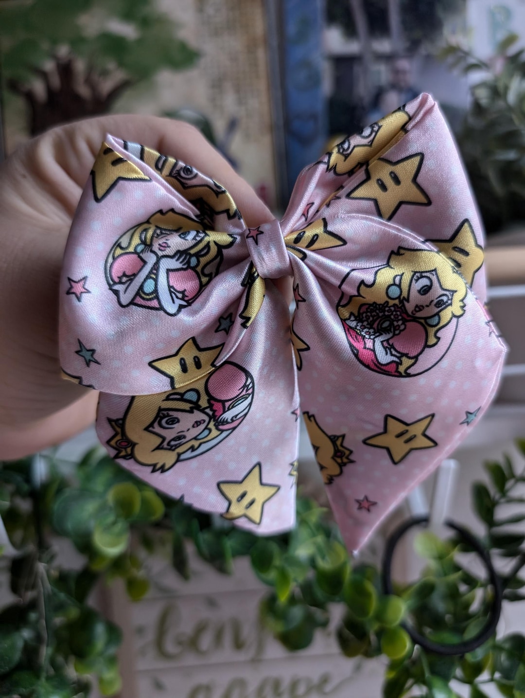 Princess Peach Hair Bow - Etsy