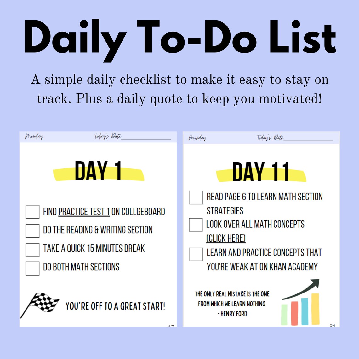 2024 Student 1 Month SAT Prep Study Plan | Printable SAT Study Planner ...