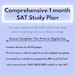 2024 Student 1 Month SAT Prep Study Plan | Printable SAT Study Planner ...