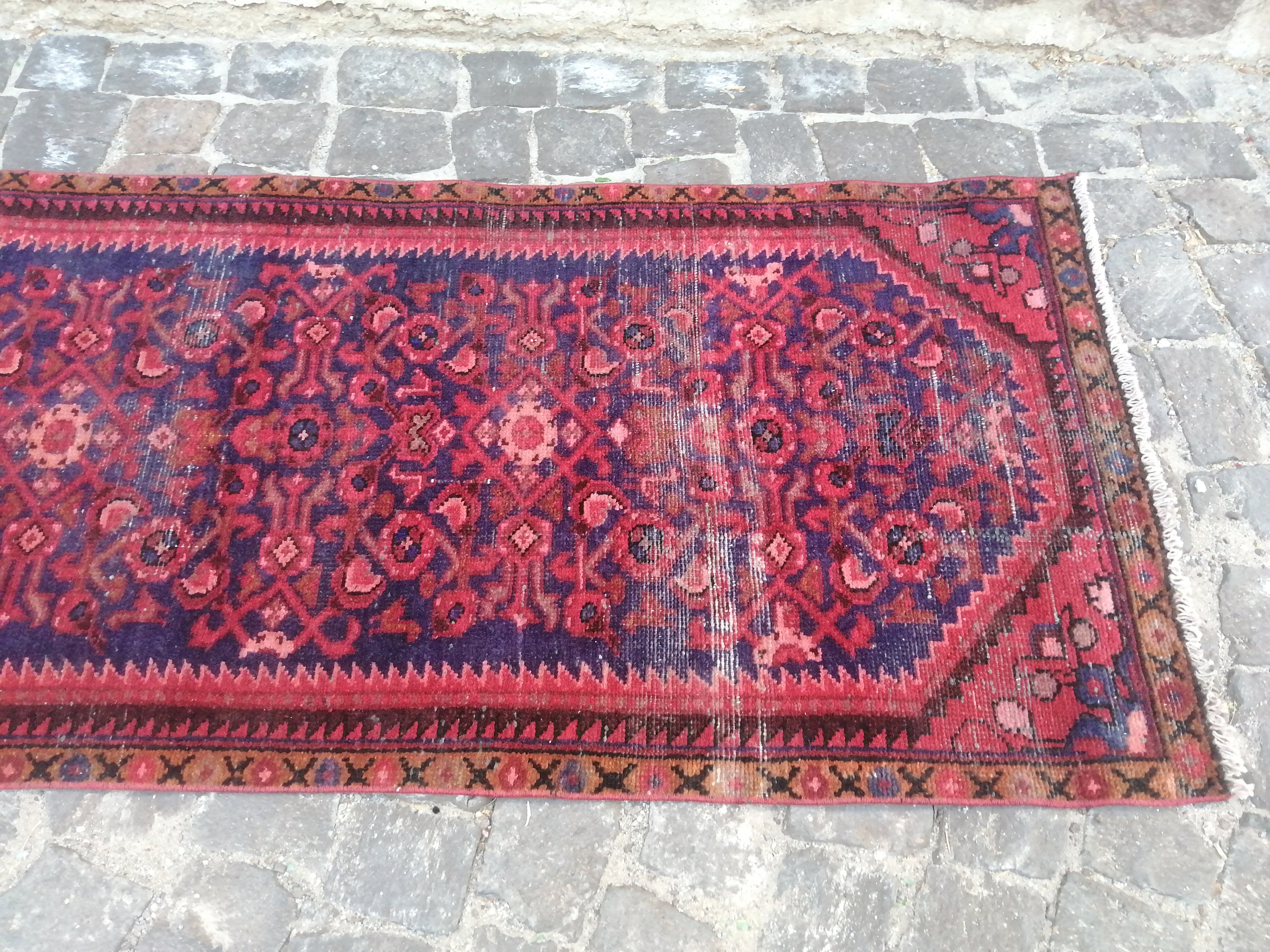 Persian Rug, Persian Runner Rug, Persian Vintage Runner Rug, Antique ...