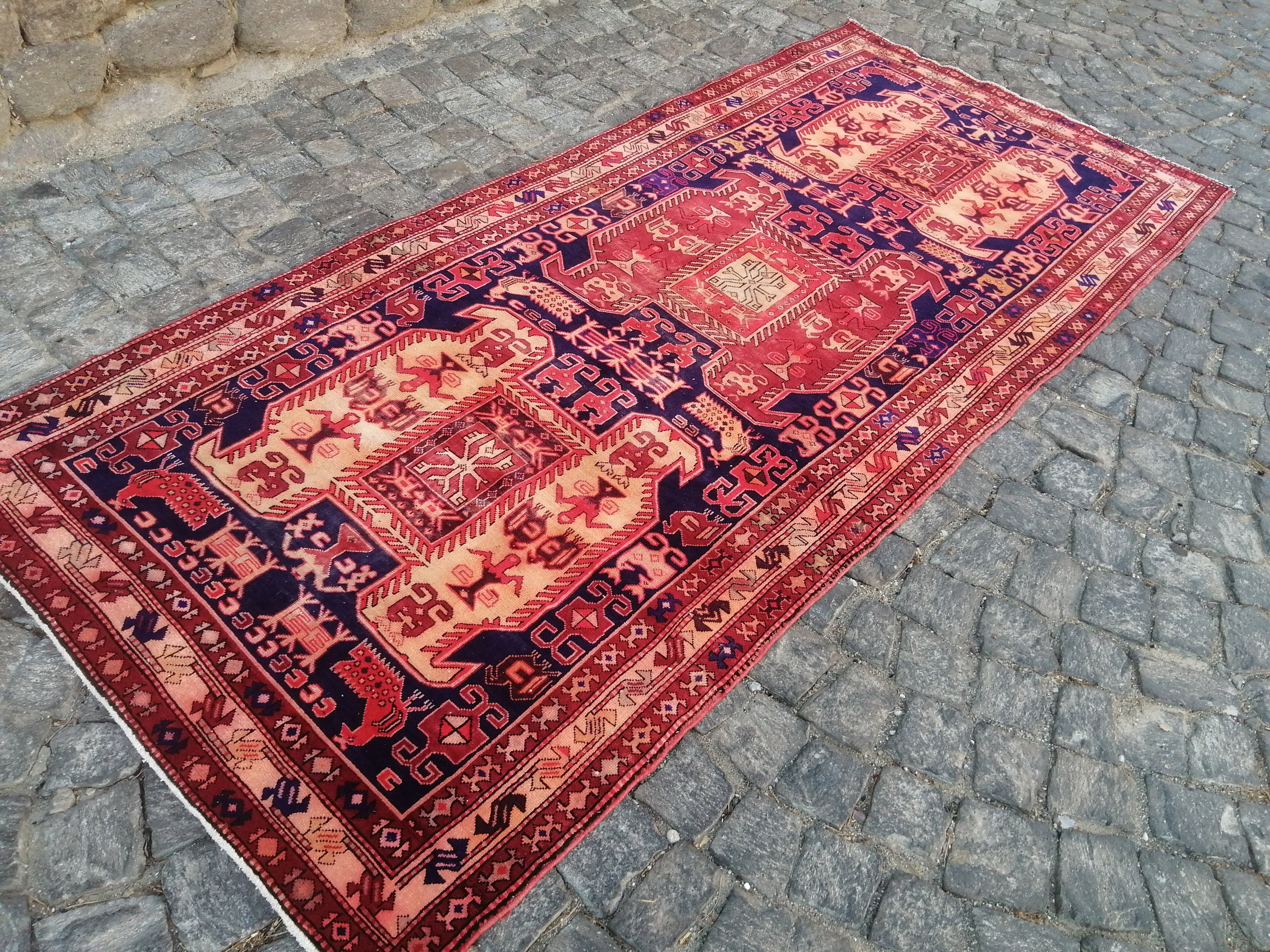 Persian Rug, Persian Vintage Rug, Persian Rug Runner, Persian Turkish ...
