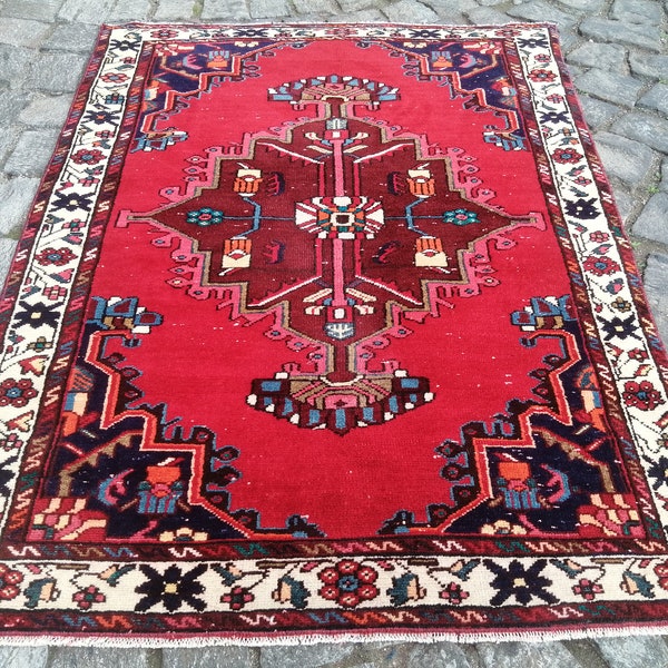 Red Persian Rug - Etsy