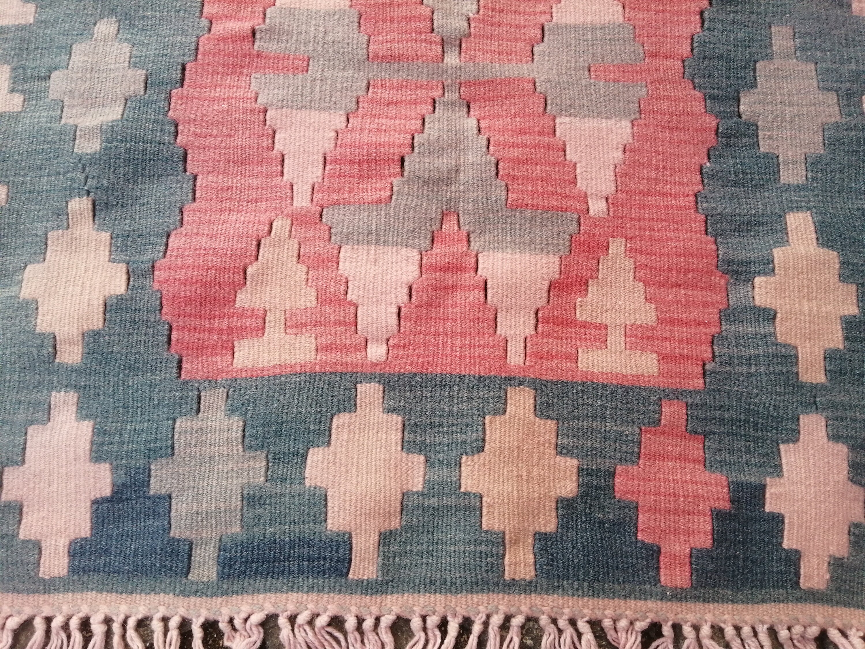 Turkish Pink Rug, Hand Made Wool Rug, Soft Turkish Rug, Thin Light Rug ...