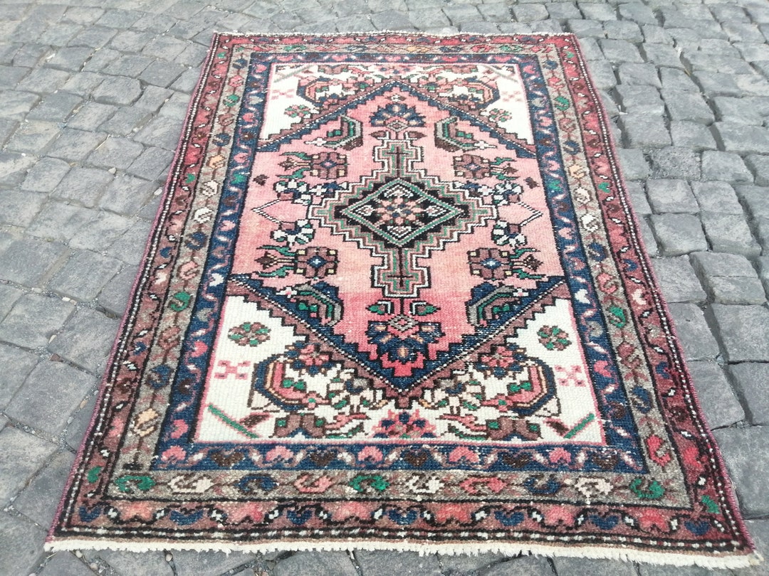 Turkish Rug, Vintage Persian Rug, Small Rug, Persian Hand Woven Rug ...