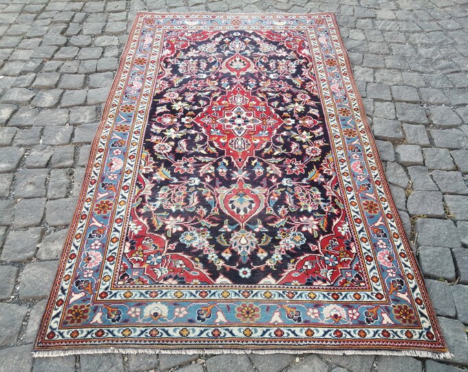 Persian Rug, Persian Vintage Rug, Persian Hand Crafted Rug, Persian ...