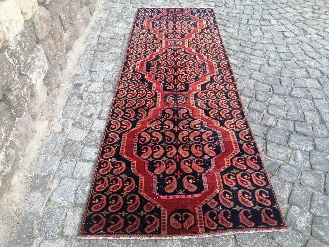 Persian Rug, Persian Runner Rug, Vintage Runner Rug, Persian Turkish ...
