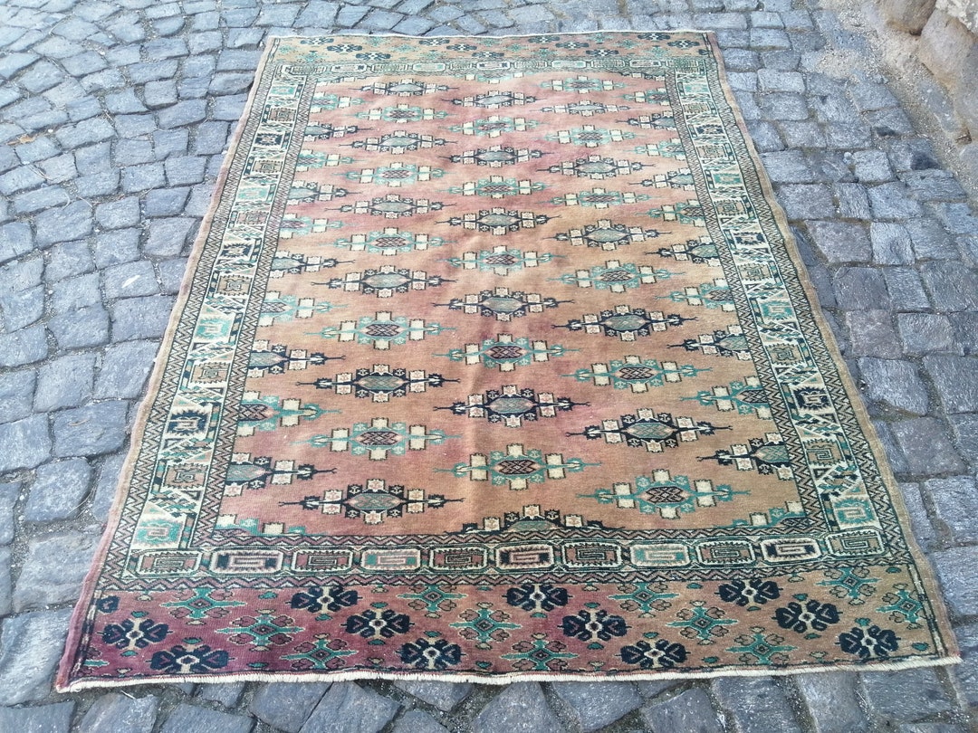 Persian Rug, Accent Persian Rug, Persian Turquoise Rug, Vintage Rug ...