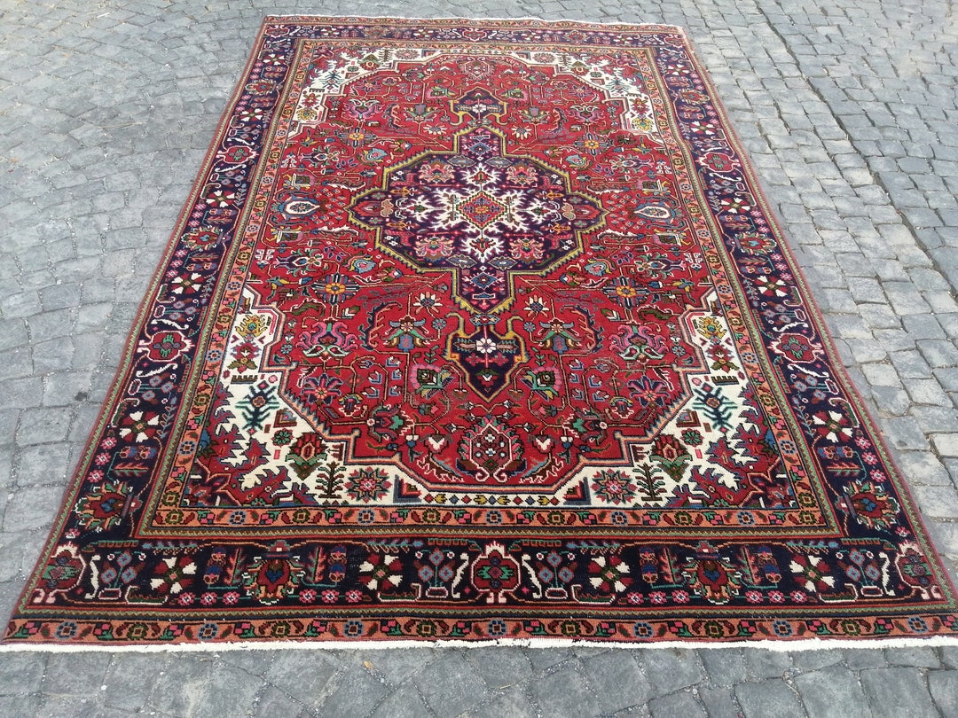 Persian Rug, Persian Large Rug, Persian Antique Rug, Persian Floral ...
