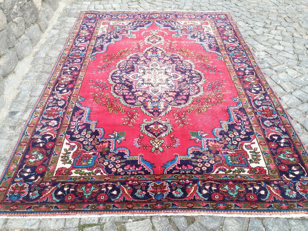 Persian Rug, Persian Large Rug, Persian Bedroom Rug, Persian Rug Wool ...
