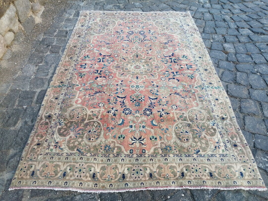 Keshan/ Kashan Rug, Persian Rug Vintage Hand Made Rug, Antique Rug ...
