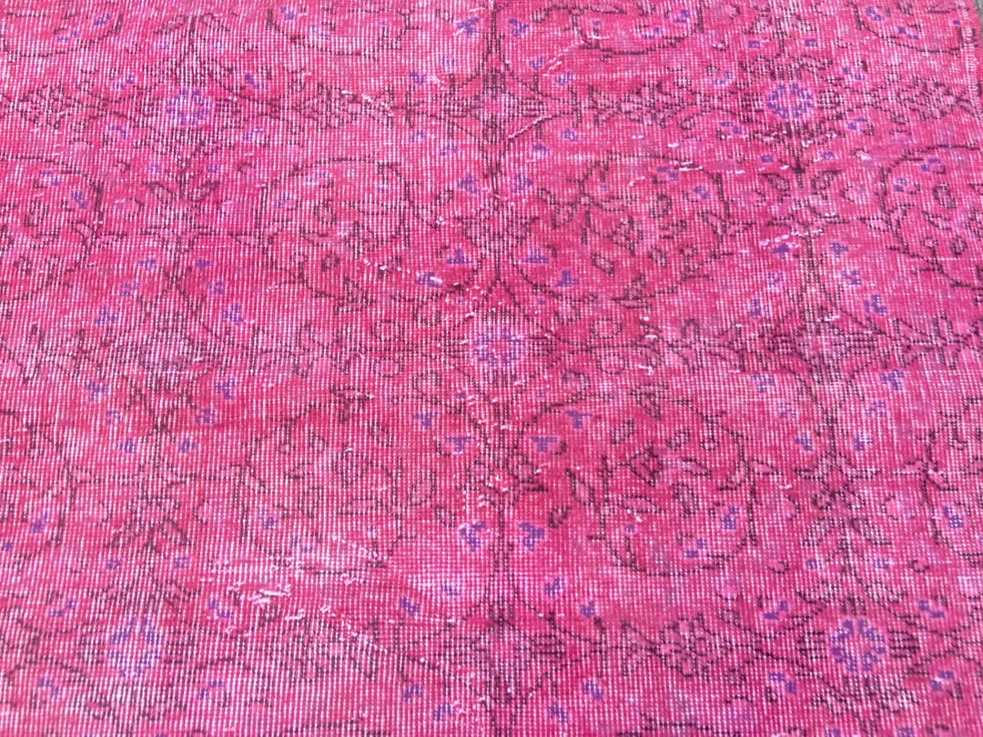 Vintage Perisan Rug, 3.4x6.1 Ft Rug, Pink Blue Perfect Rug, Hand Woven ...