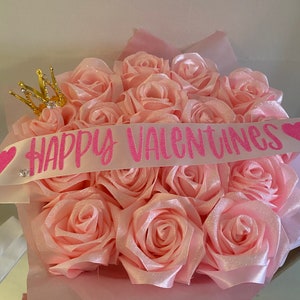 Pink Eternal Glitter Roses - Etsy