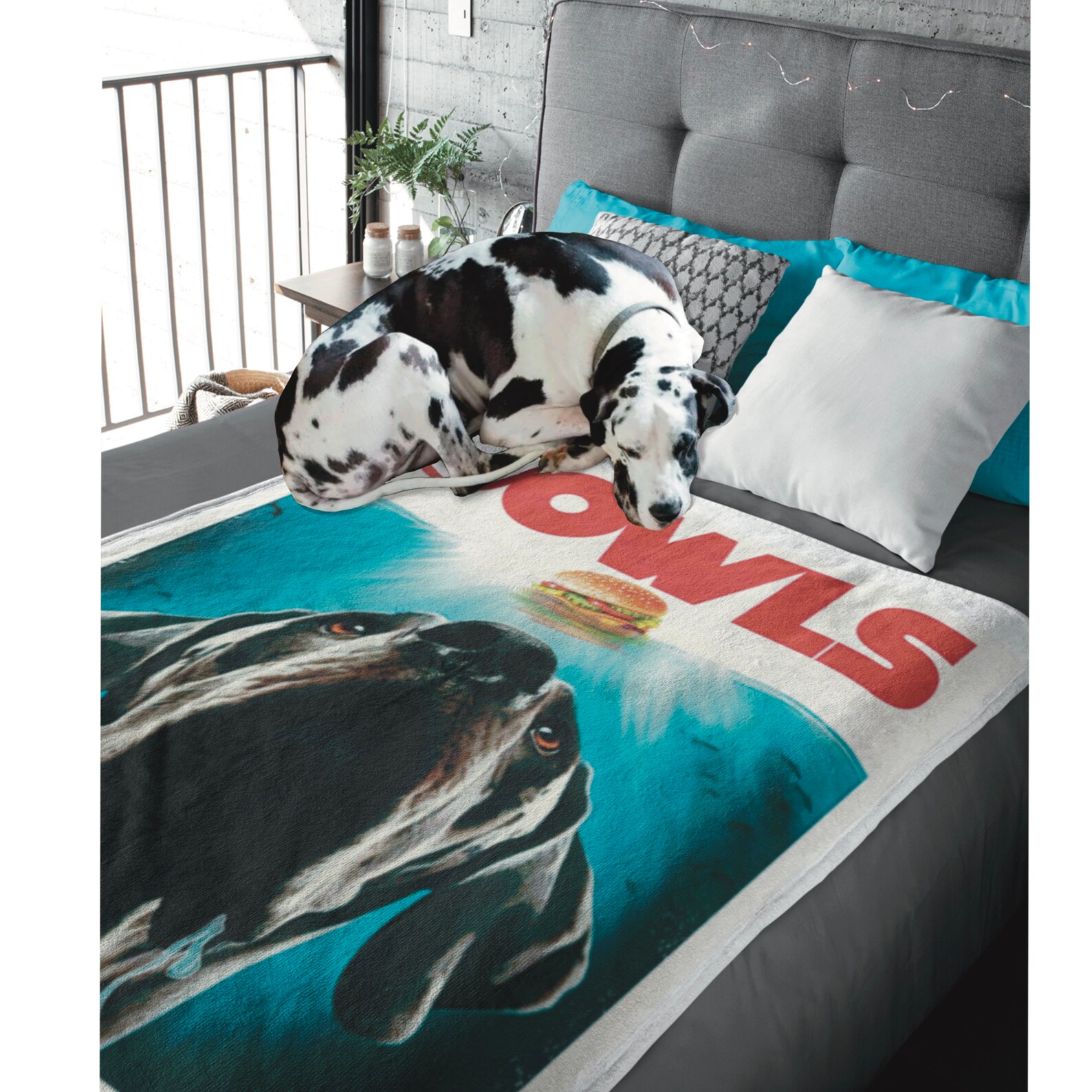 Funny Great Dane Jowls Fleece Blanket, Great Dane Gifts, Great Dane ...