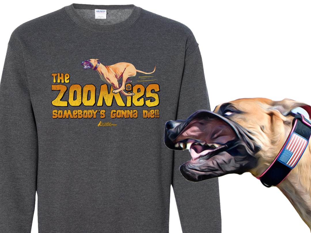 The Zoomies 80s Movie Parody Sweatshirt, Funny Great Dane Sweater ...