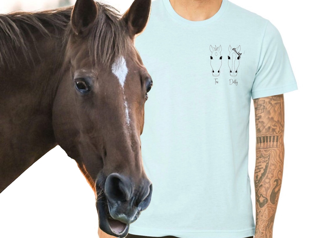 Custom Horse Tee, Personalized Horse Shirt, Funny Horse Shirt, Horse ...