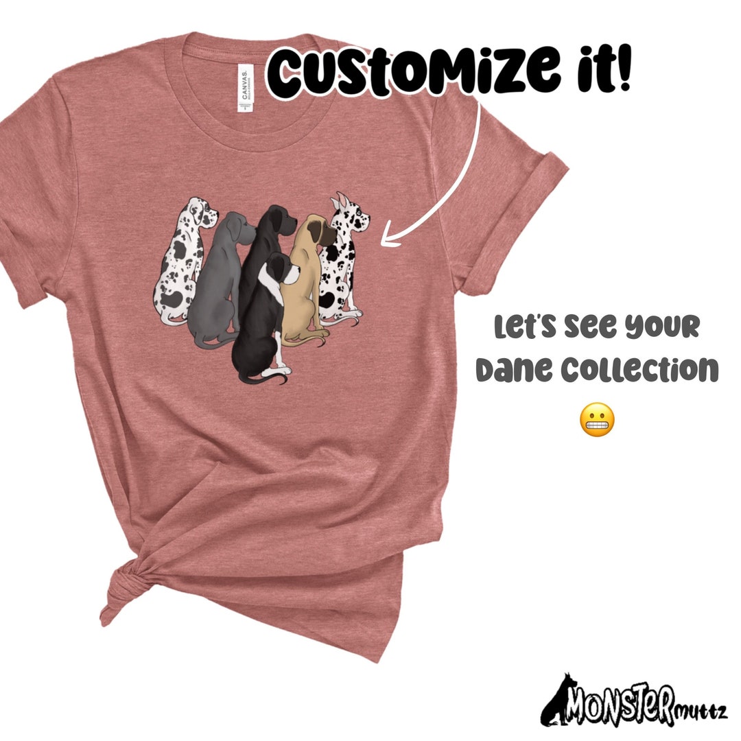 Custom Great Dane Shirt,great Dane Pack, Great Dane Mom Gift, Great ...