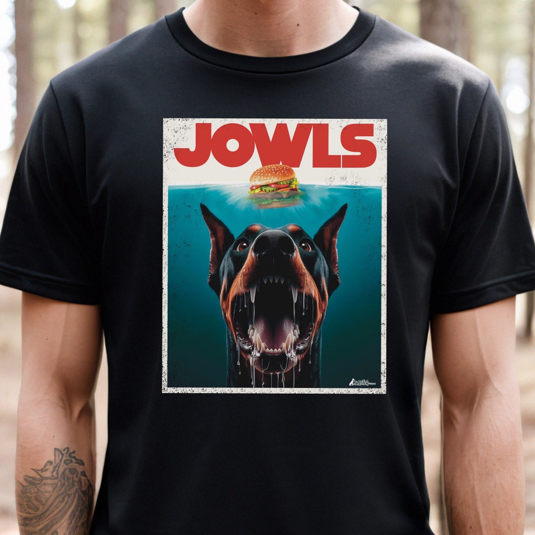 Funny Black and Tan Doberman Pinscher Shirt, Doberman Jowls, Doberman ...