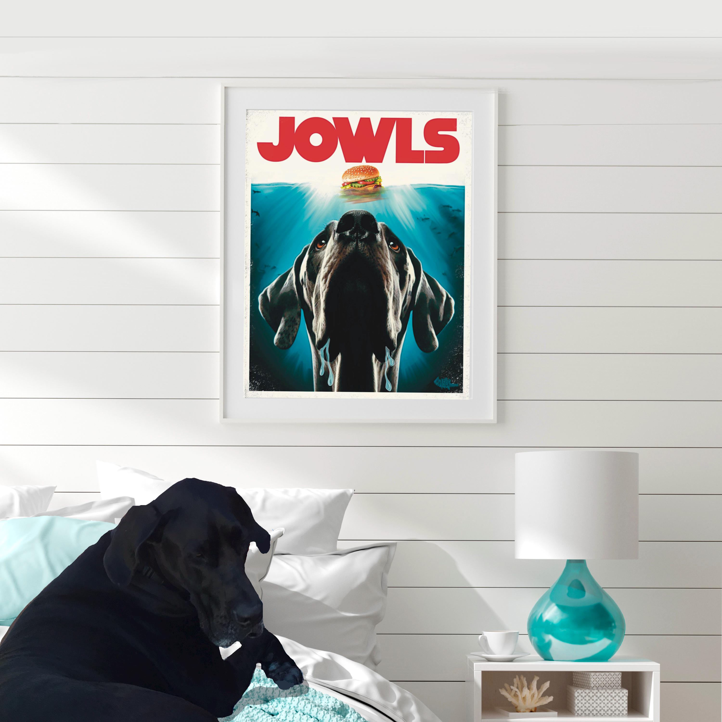 Funny Great Dane Jowls Poster, Great Dane Wall Art, Great Dane Gifts ...