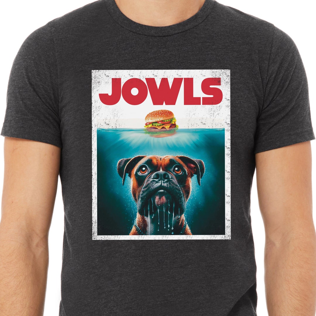 Funny Boxer Dog Shirt, Jowls Movie Poster Tee,american Box, Boxer Dog ...