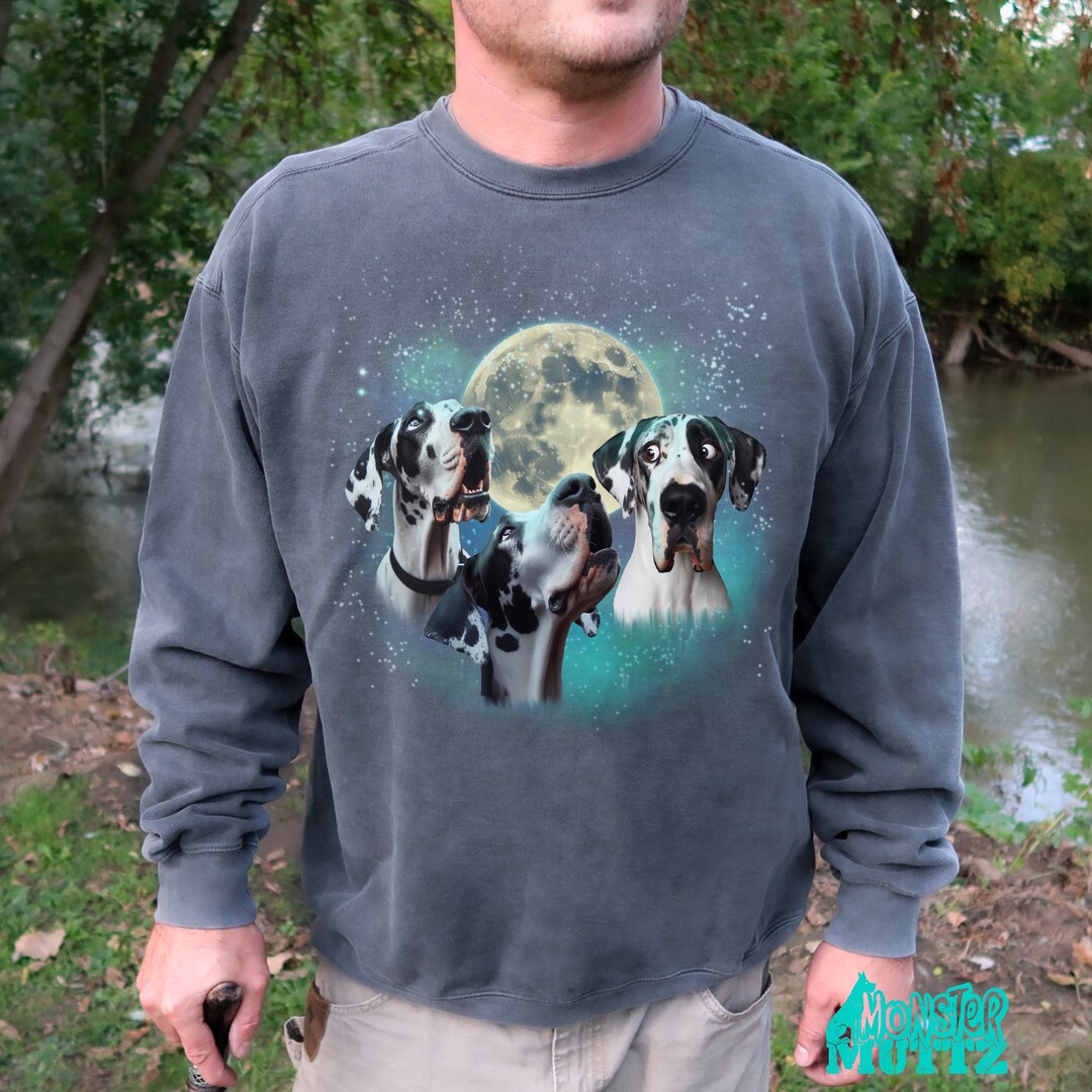 3 Great Dane Moon Tee, Comfort Colors, Harlequin Dane Shirt, Great Dane ...