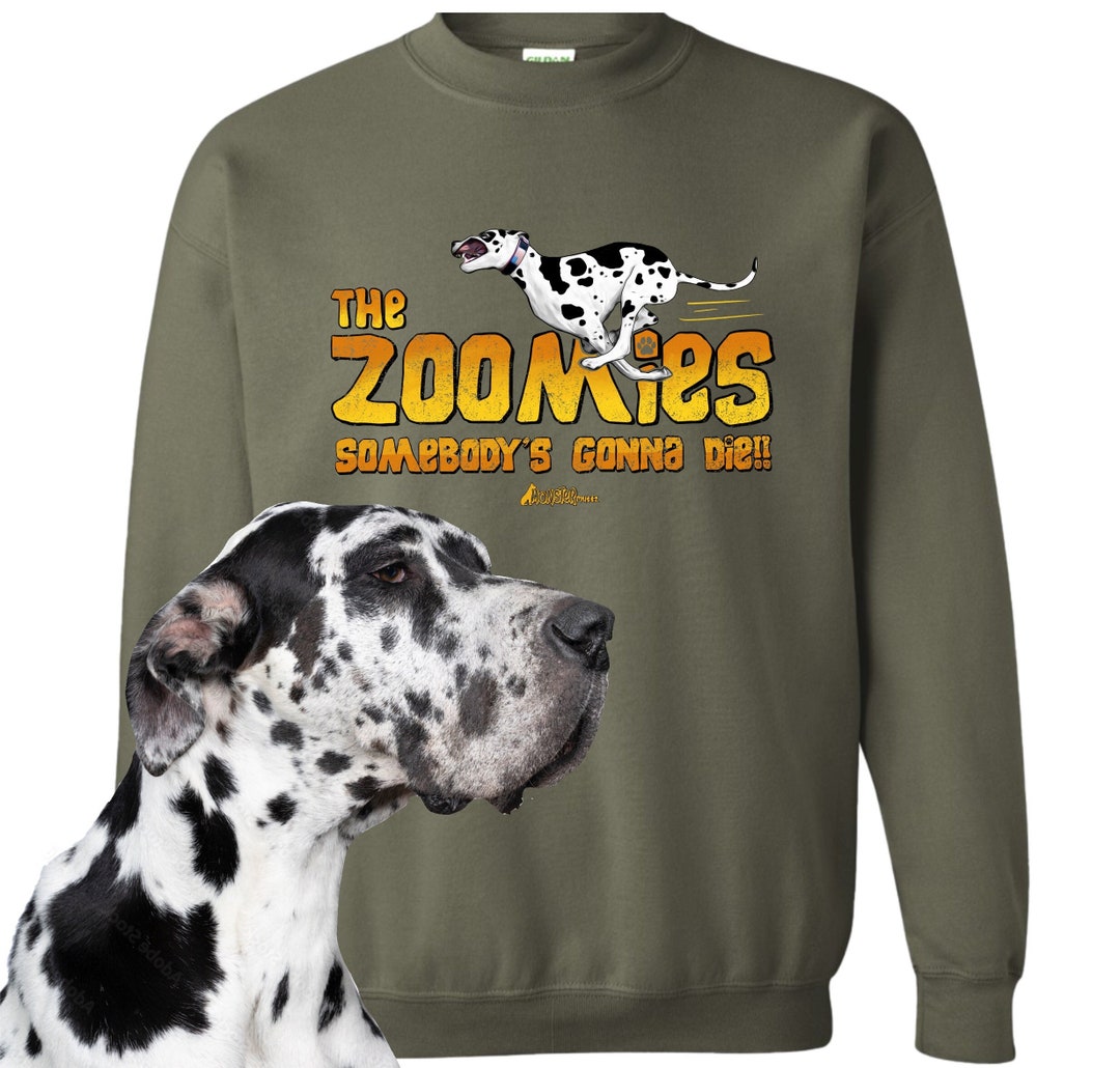 The Zoomies Harlequin Great Dane Sweatshirt, Funny Great Dane Sweater ...