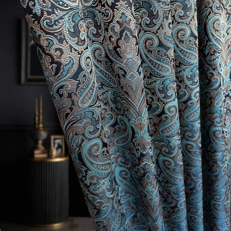 Turquoise Curtains - Etsy