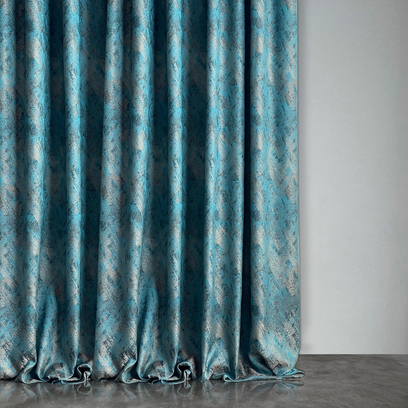 Modern Jacquard Drapery Curtain Long Living Room Curtains - Etsy