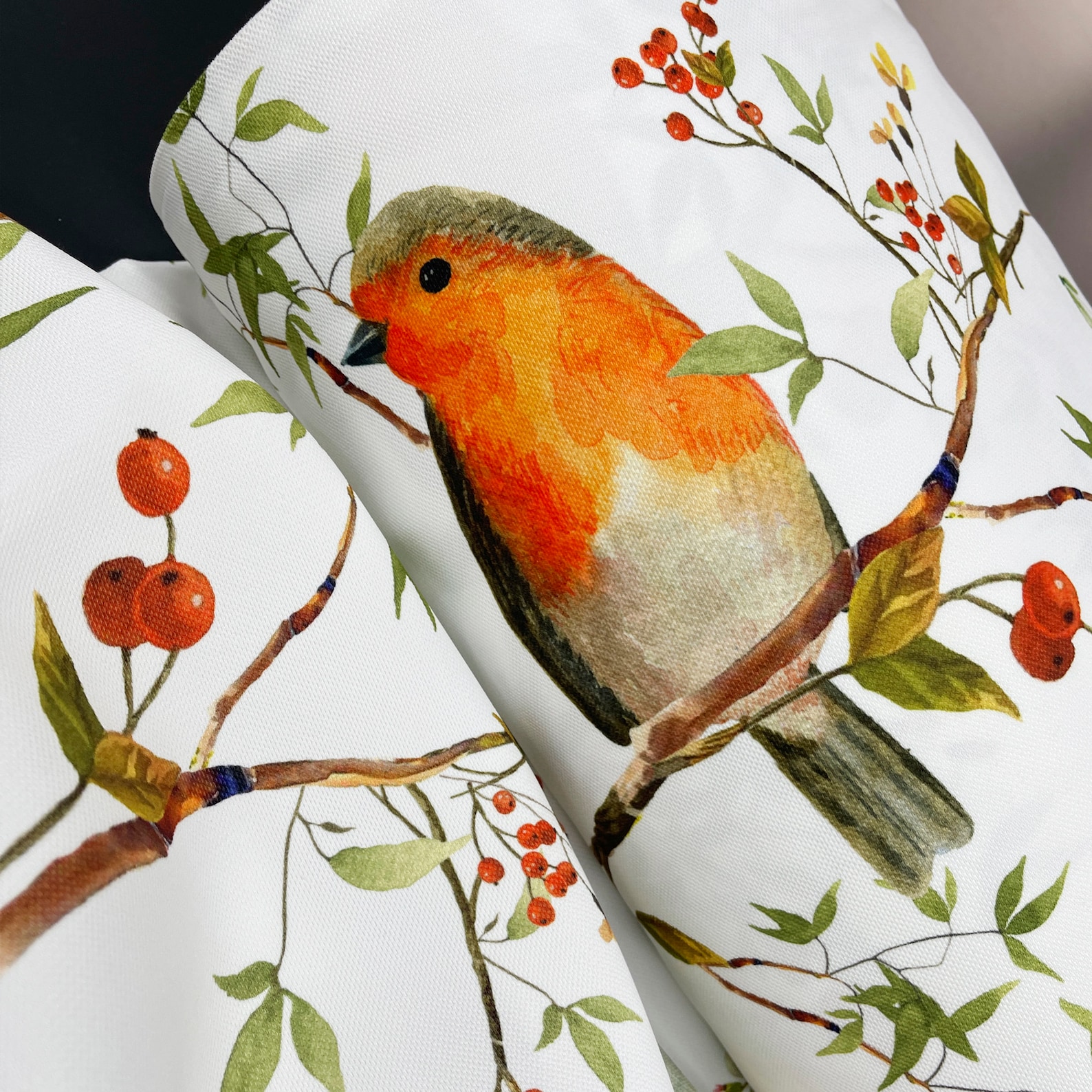 Watercolor Birds Curtain, Colorful Custom Curtains, Floral Pattern ...