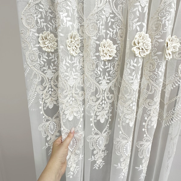 Embroidered Curtains - Etsy