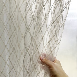 Diamond Pattern Sheer Curtain: Custom Geometric Lace Tulle - Etsy