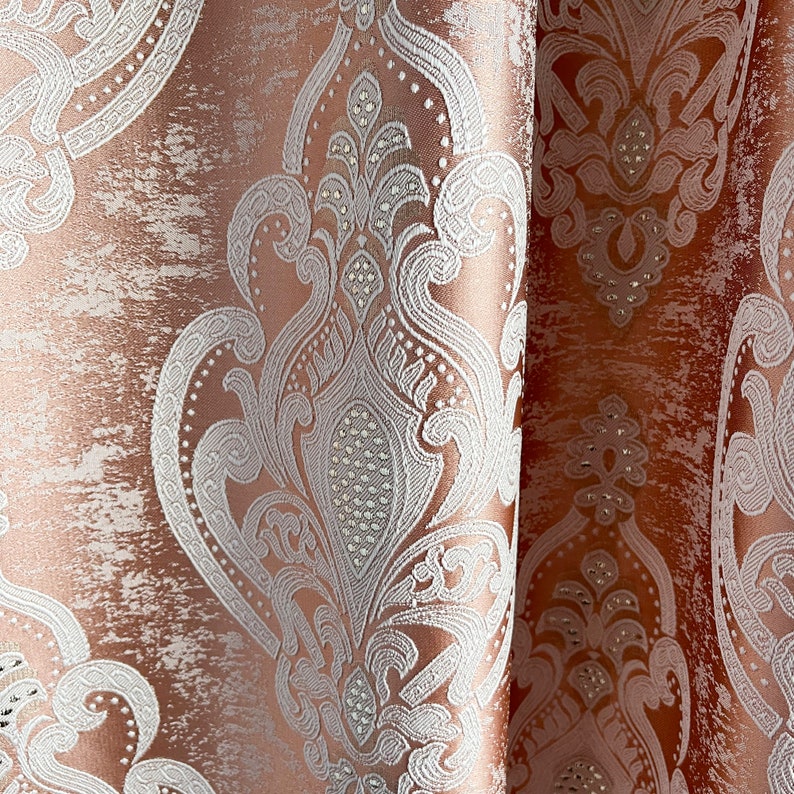 Luxury Drapery Curtain Jacquard Draping Classic Floral - Etsy