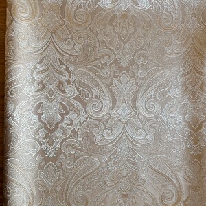 Custom Luxury Jacquard Curtains, Golden Victorian Damask Living Room ...