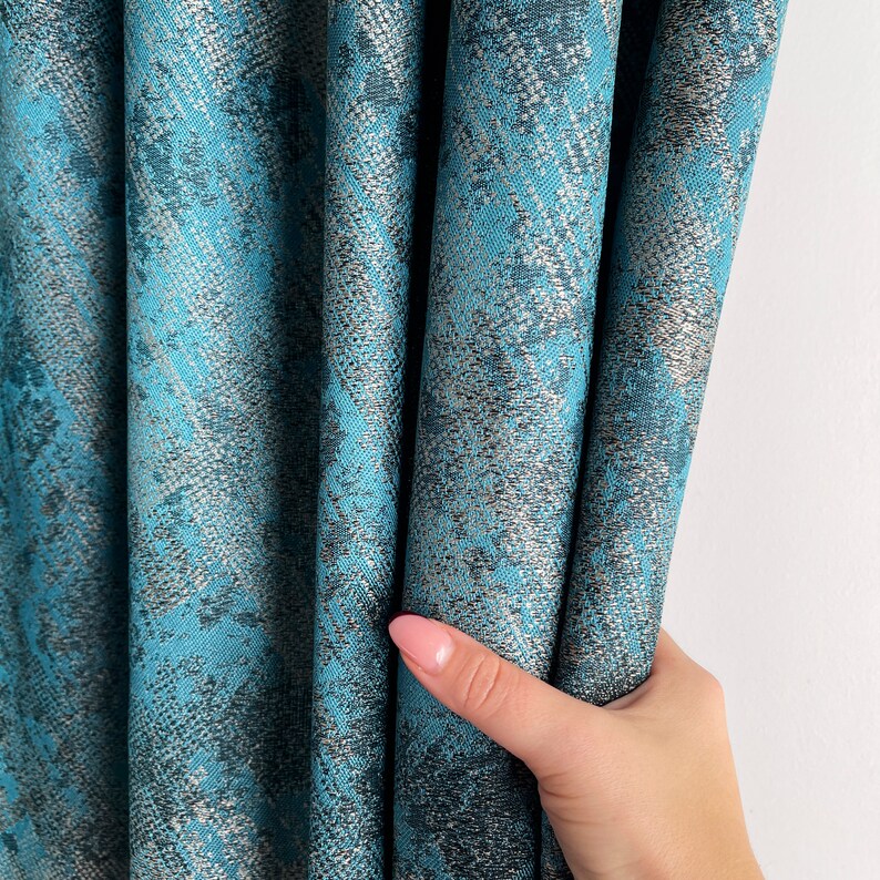 Modern Jacquard Drapery Curtain Long Living Room Curtains - Etsy