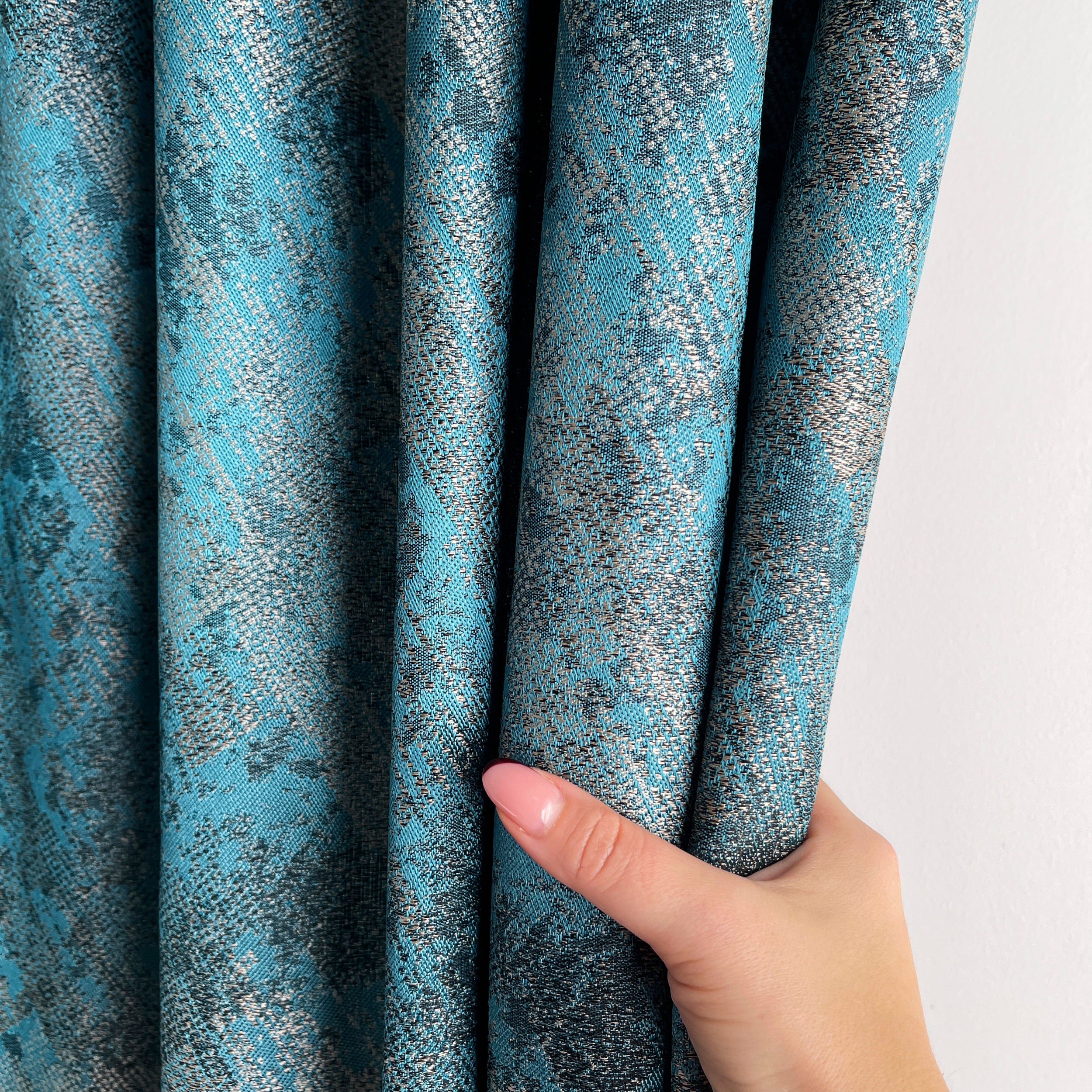 Modern Jacquard Drapery Curtain, Long Living Room Curtains, Luxury ...