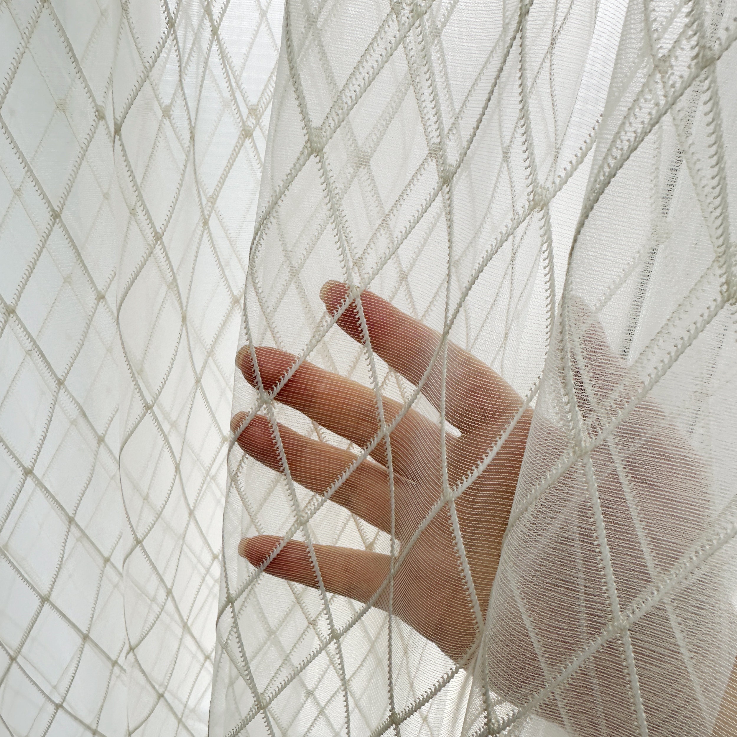 Diamond Pattern Sheer Curtain: Custom Geometric Lace Tulle - Etsy