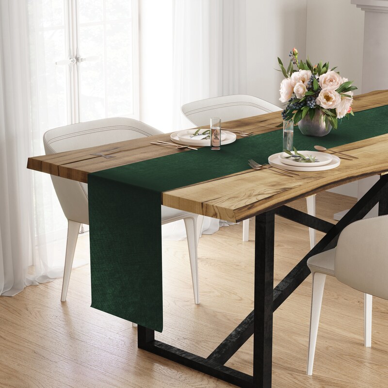 Table Runner Green - Etsy