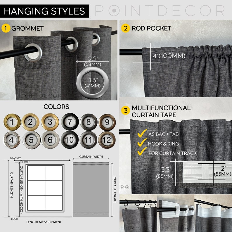 Modern Gray Beige Abstract Blackout Jacquard Curtains: Custom Luxury ...