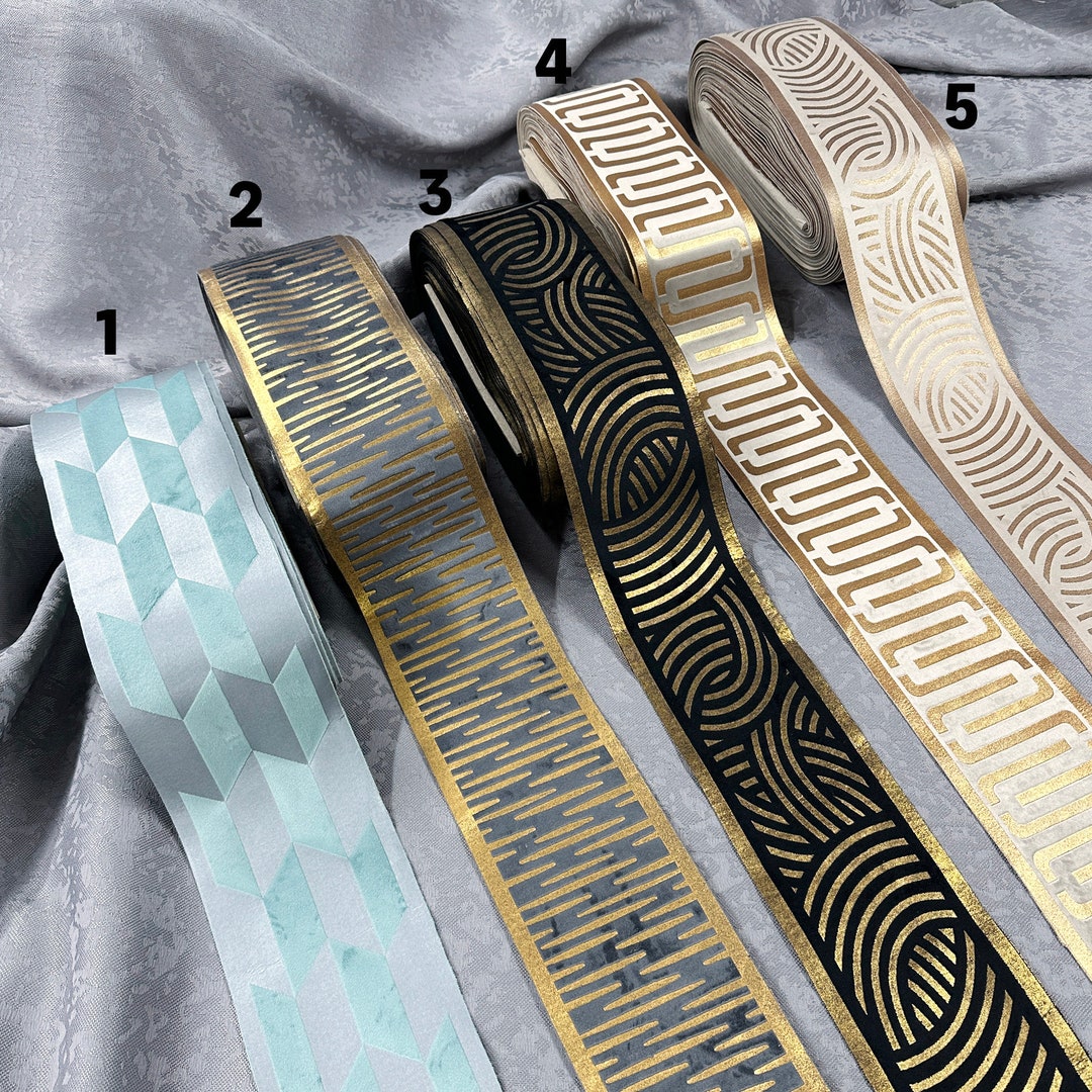 Art Deco Decorative Jacquard Curtain Trim Borders, Luxury Velvet ...