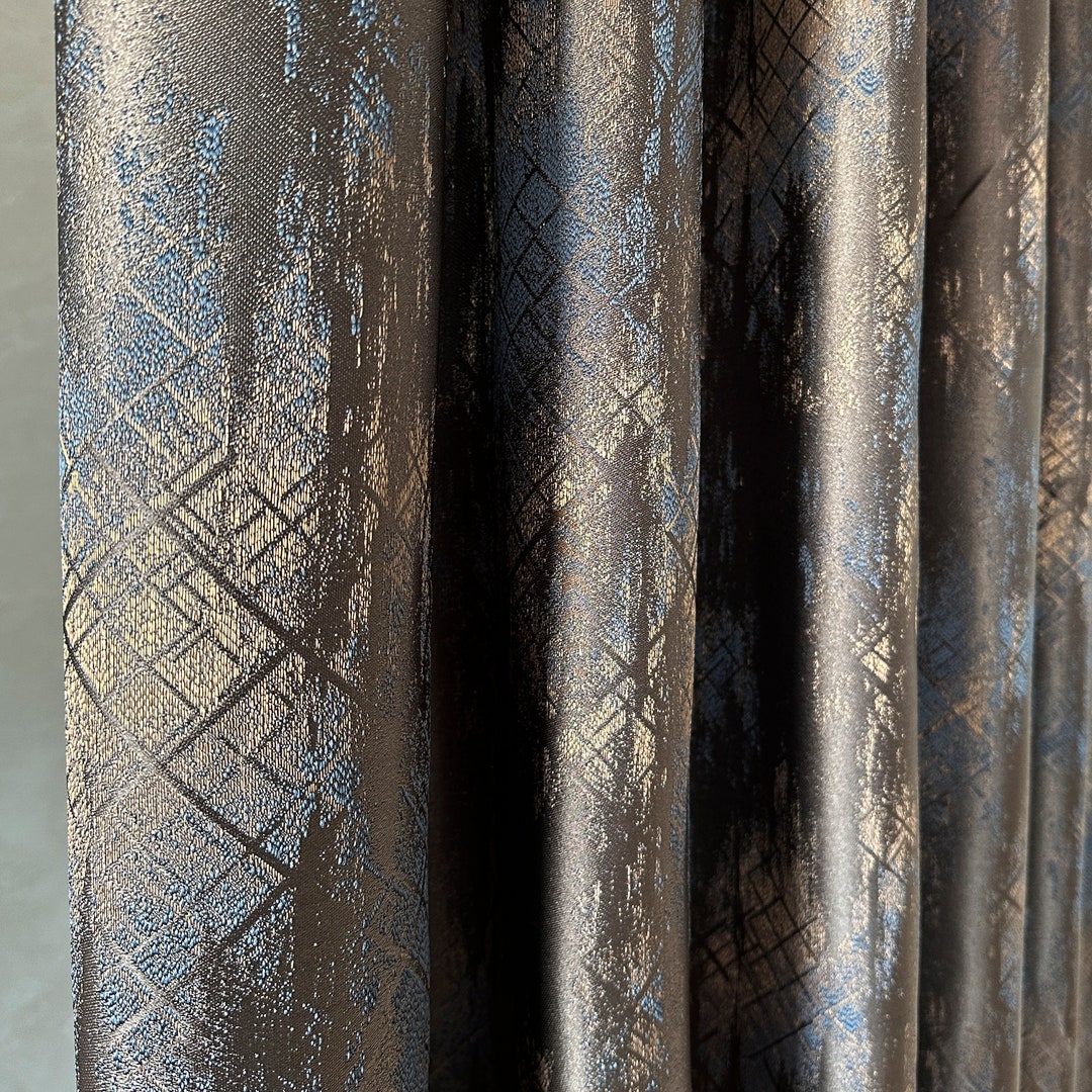 Gray Textured Curtains: Modern Patterned Bohemian Window Decor - Etsy UK