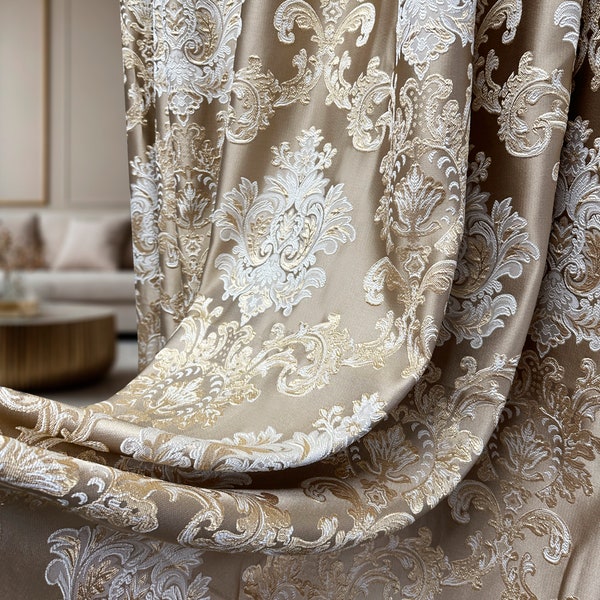 Damask Curtain - Etsy