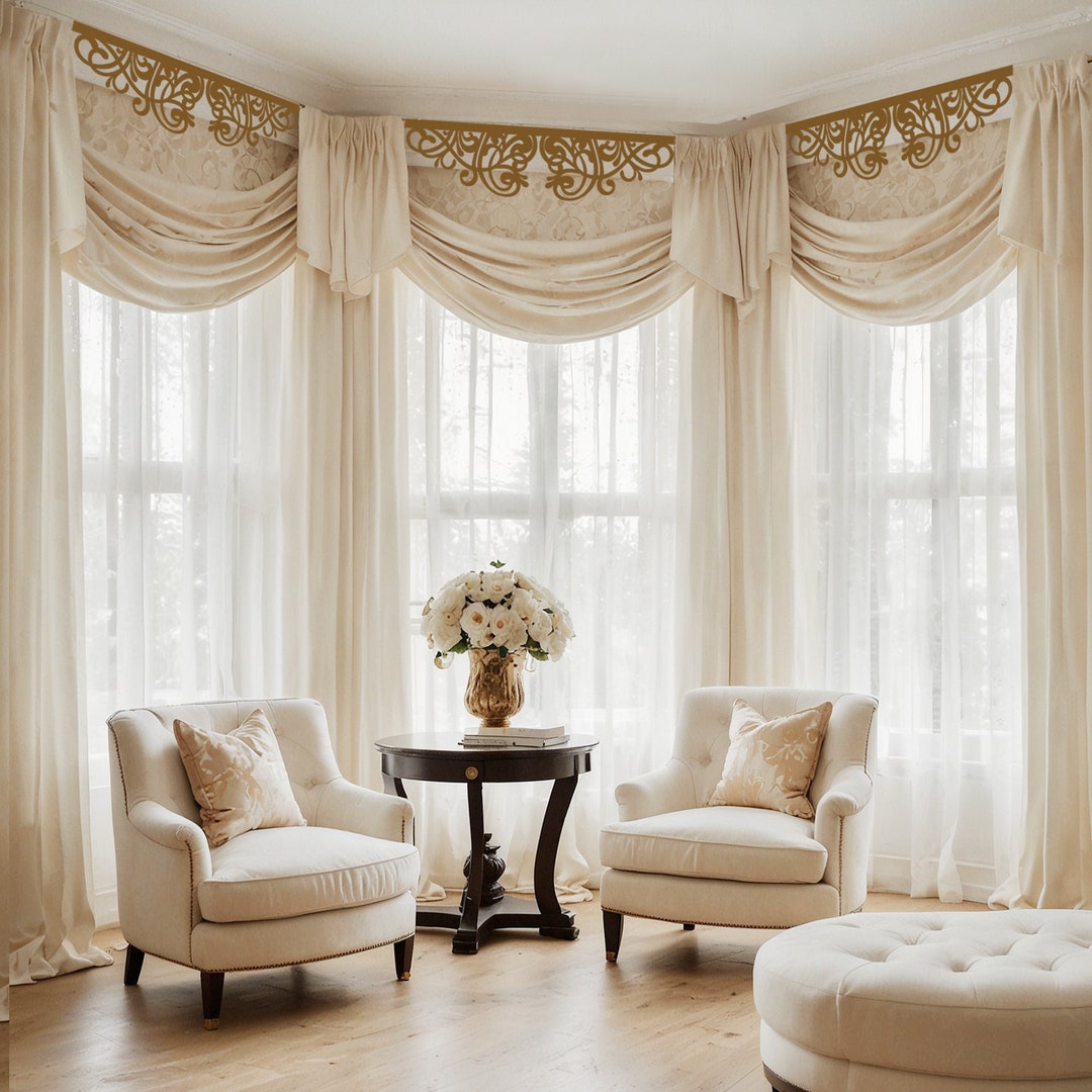 Laser Cut Window Pelmet: Victorian Lace Curtain Valance - Etsy