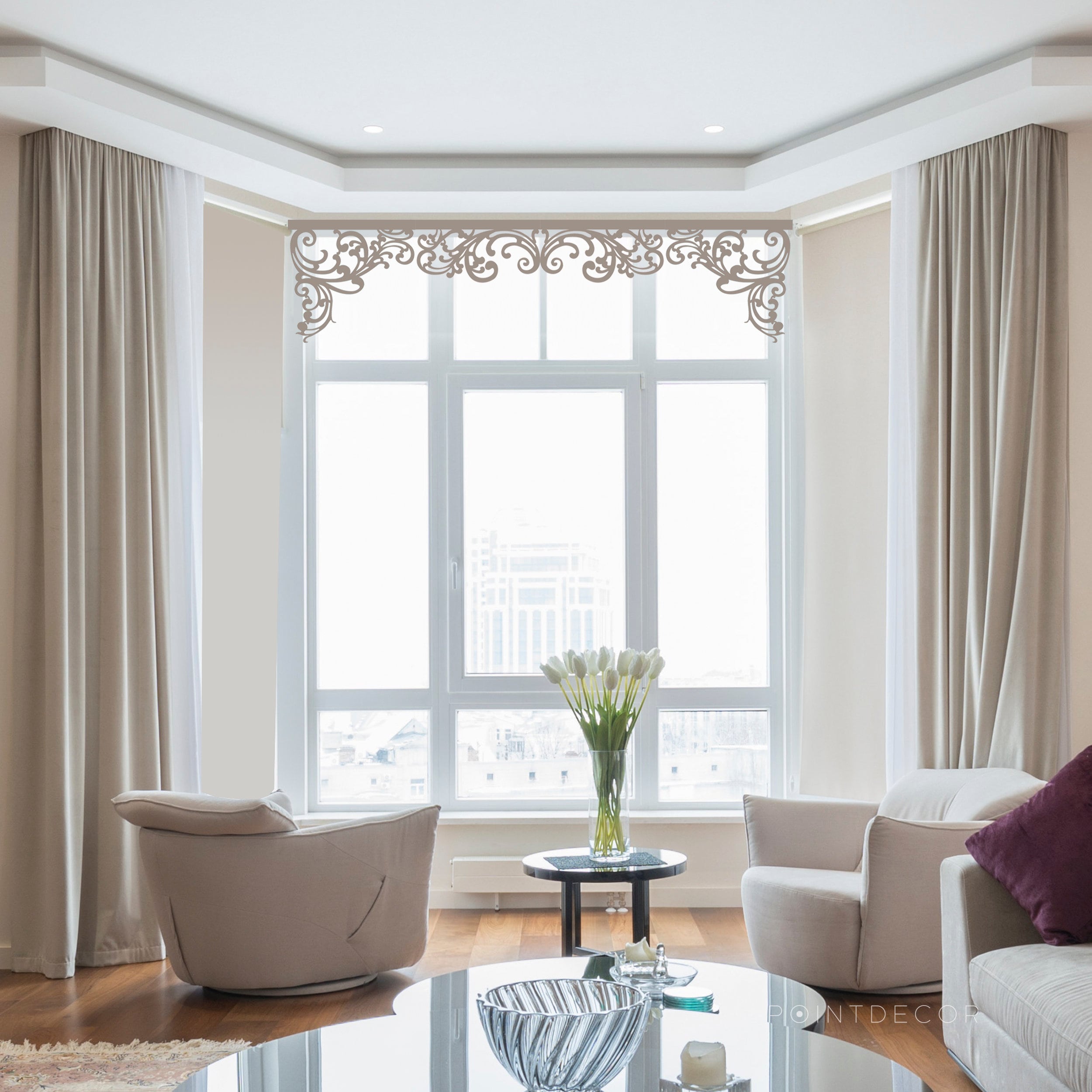 Custom Laser Cut Window Pelmet: Openwork Microvelour Valance - Etsy