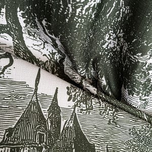 Custom Green Toile Curtains | French Linen Farmhouse Decor | Extra Wide ...
