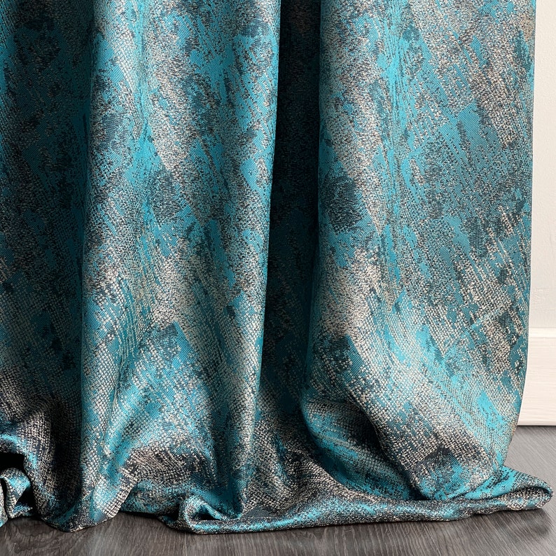 Modern Jacquard Drapery Curtain Long Living Room Curtains - Etsy
