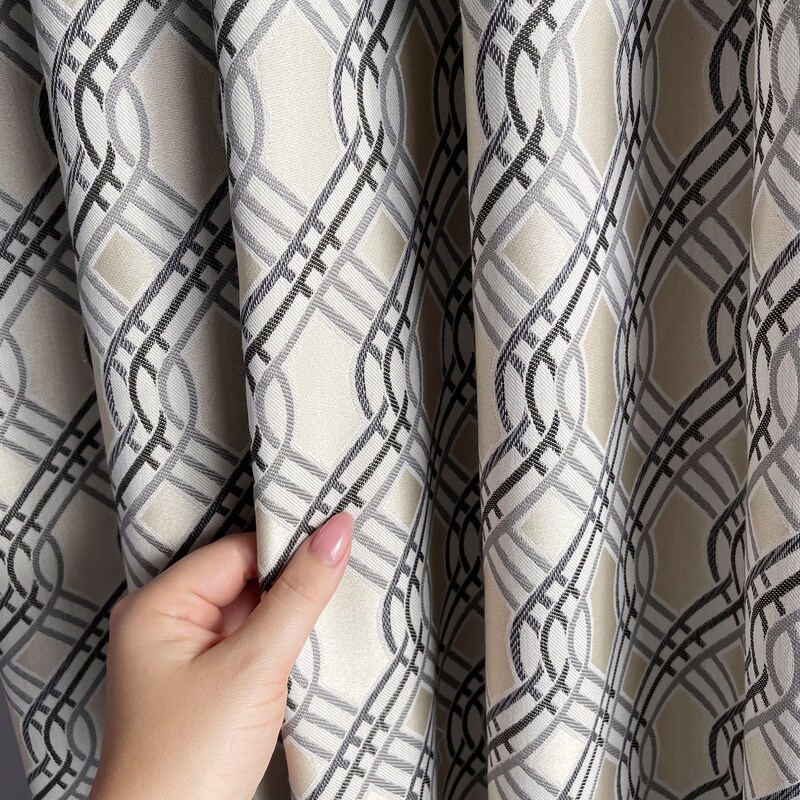 Geometric Curtains - Etsy