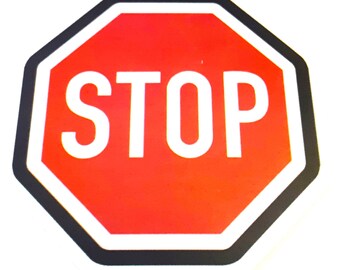 Stop Sign Sticker | Etsy