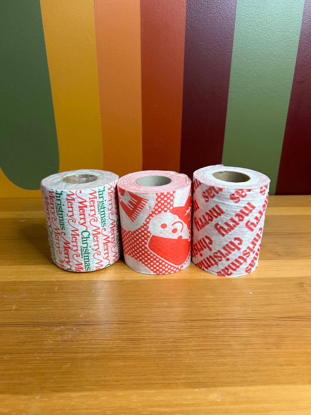 Vintage Amscan Christmas Toilet Paper Tissue Bathroom Decor Novilty ...